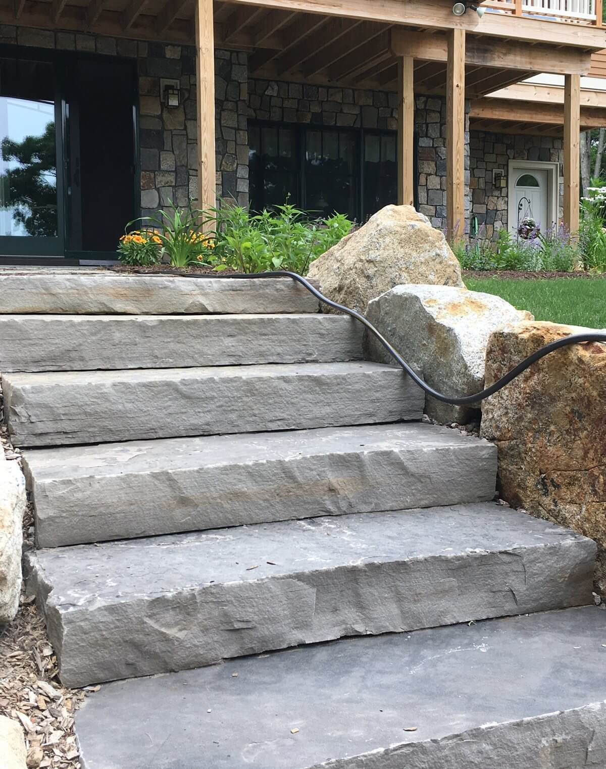 Natural Stone Steps I Green Monster Landscapes, LLC
