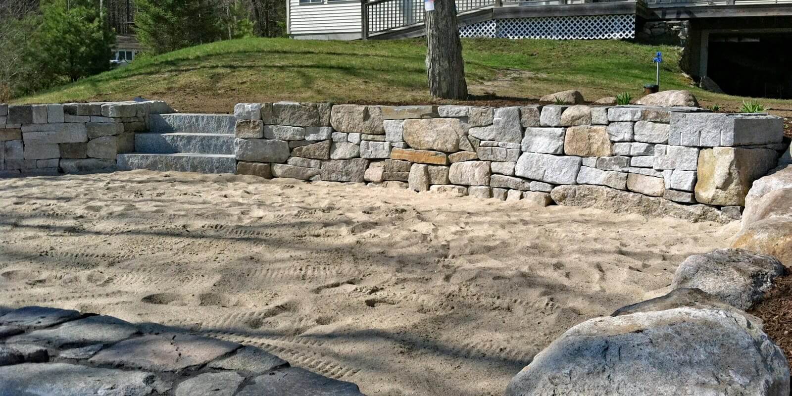 Perched Beach and Shoreline Walls I Green Monster Landscapes, LLC