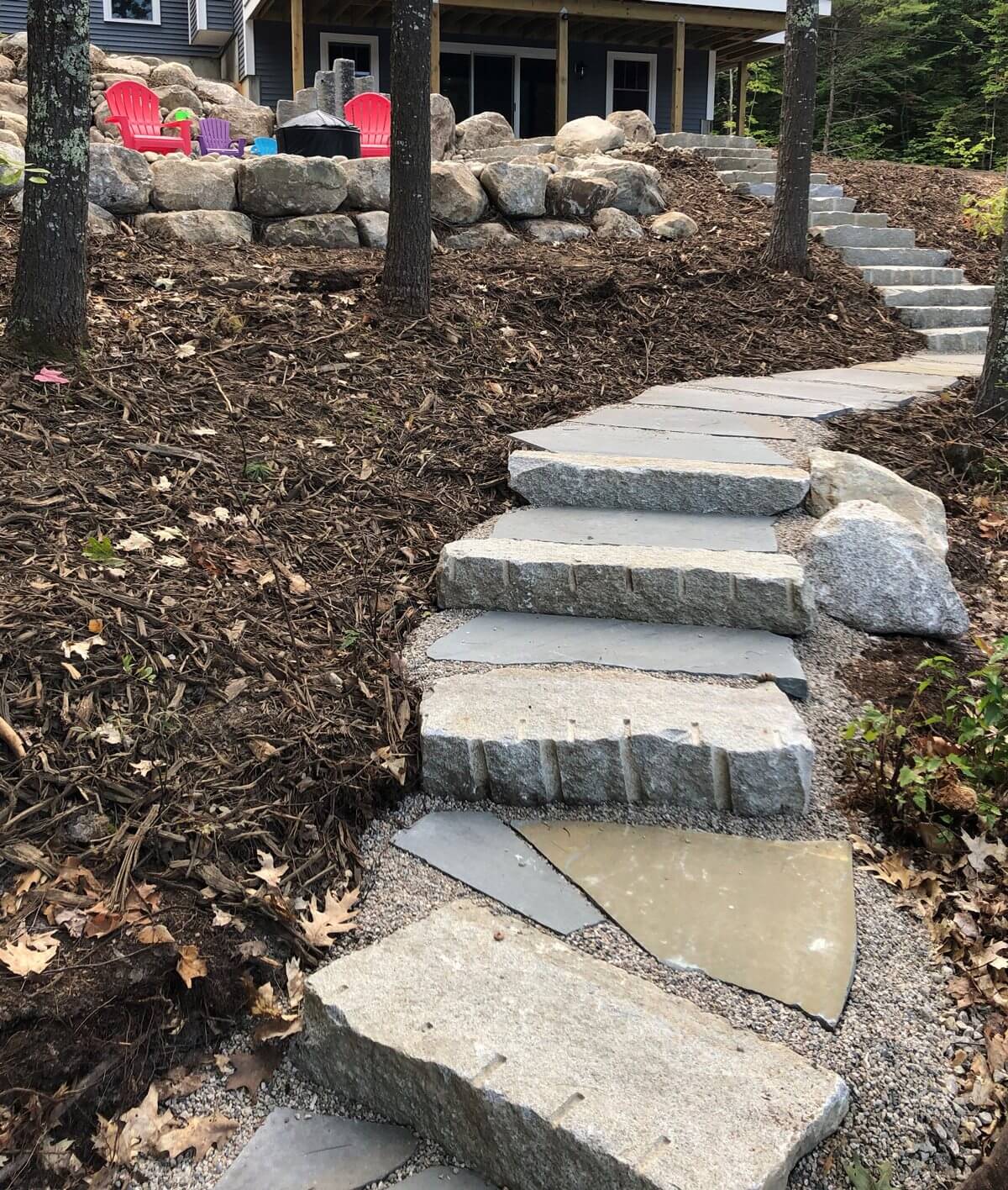 Natural Stone Steps I Green Monster Landscapes, LLC