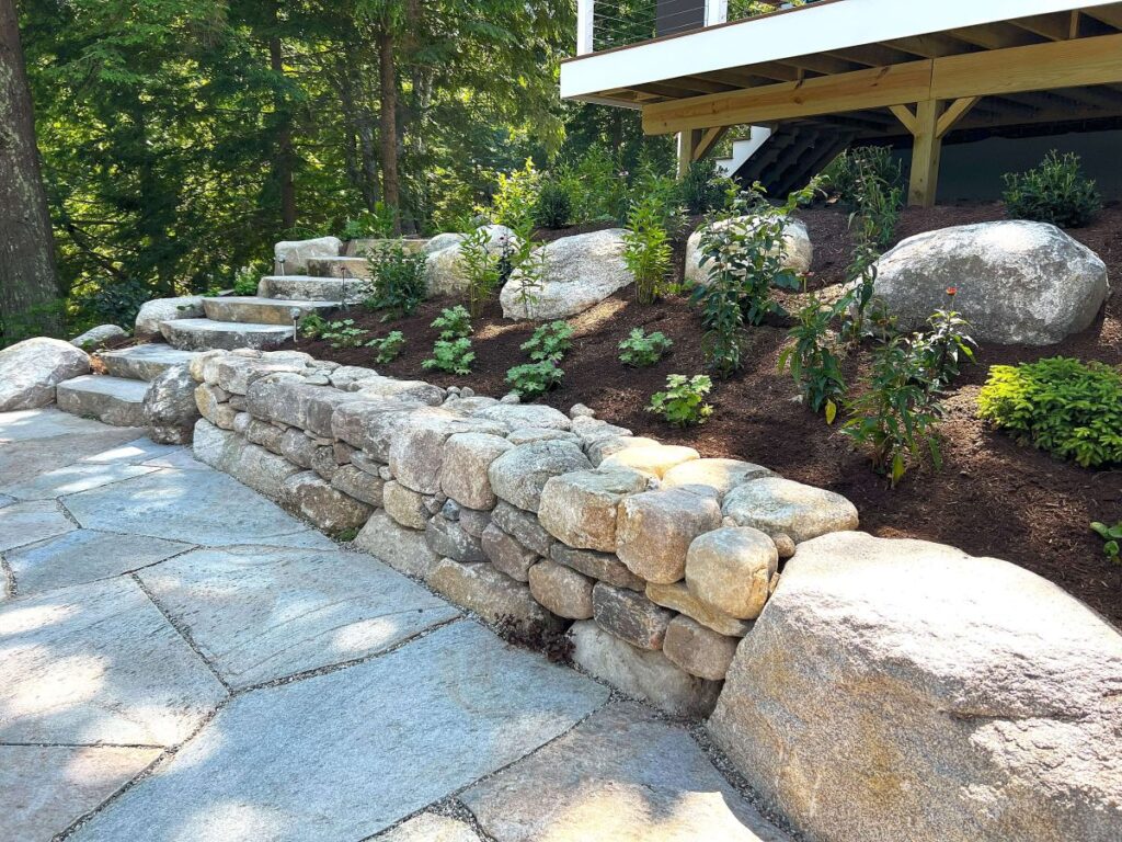 Natural Stone Walls I Green Monster Landscapes, LLC