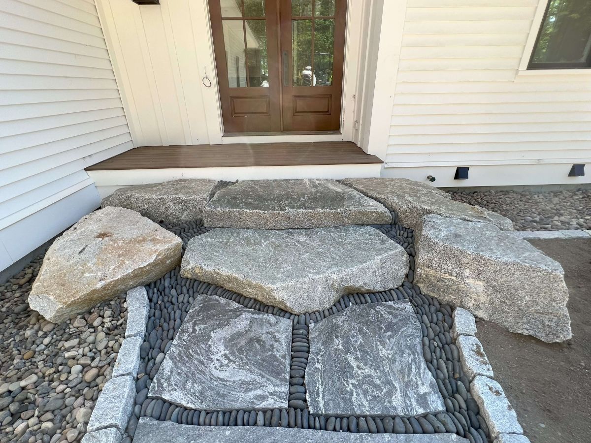 Natural Stone Steps I Green Monster Landscapes, LLC