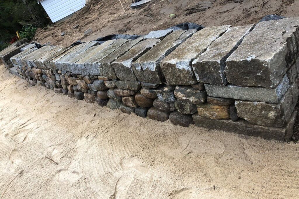 Natural Stone Walls I Green Monster Landscapes, LLC