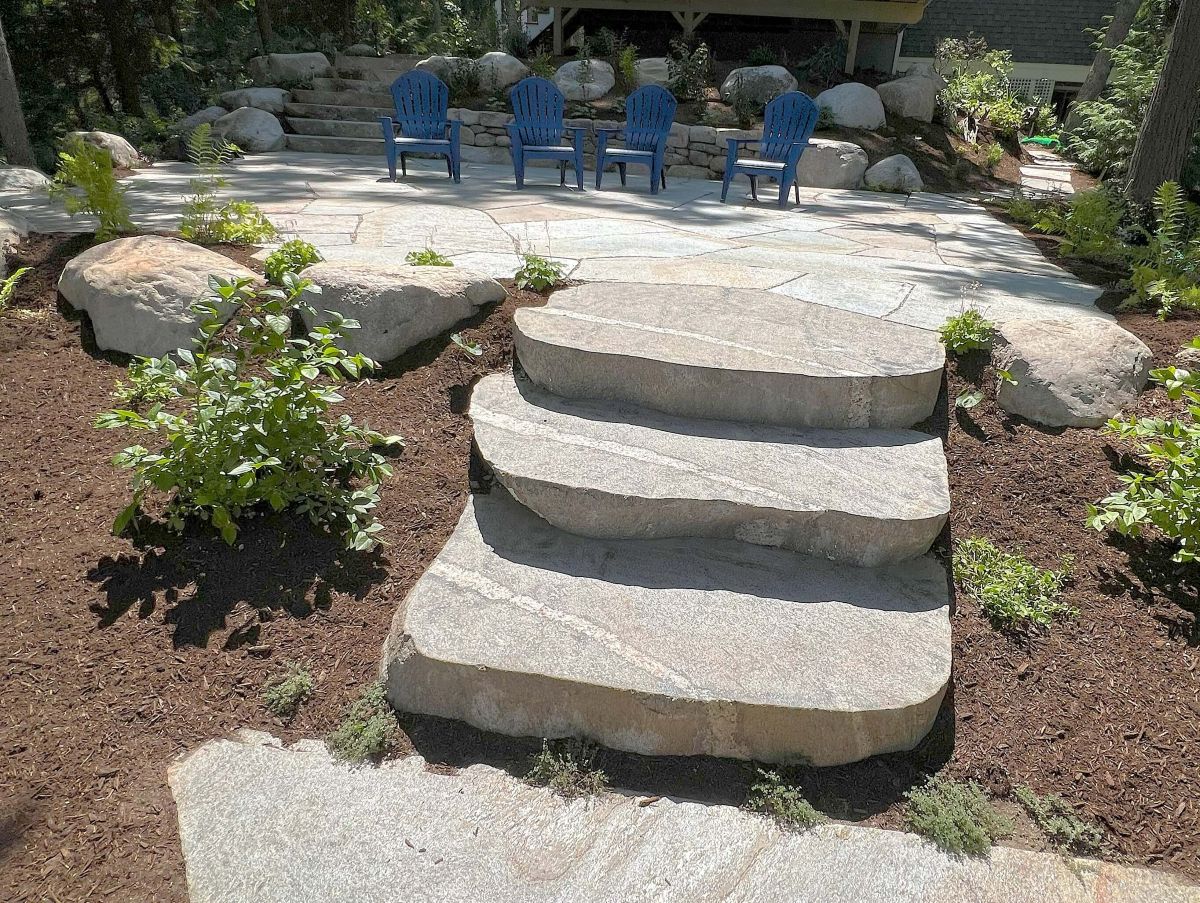 Natural Stone Steps I Green Monster Landscapes, LLC