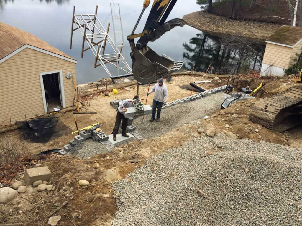 Pine River Pond Shoreline Project | Green Monster Landscapes