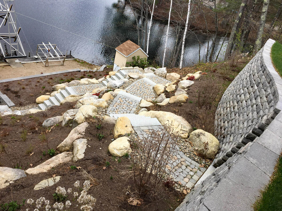 Pine River Pond Shoreline Project | Green Monster Landscapes