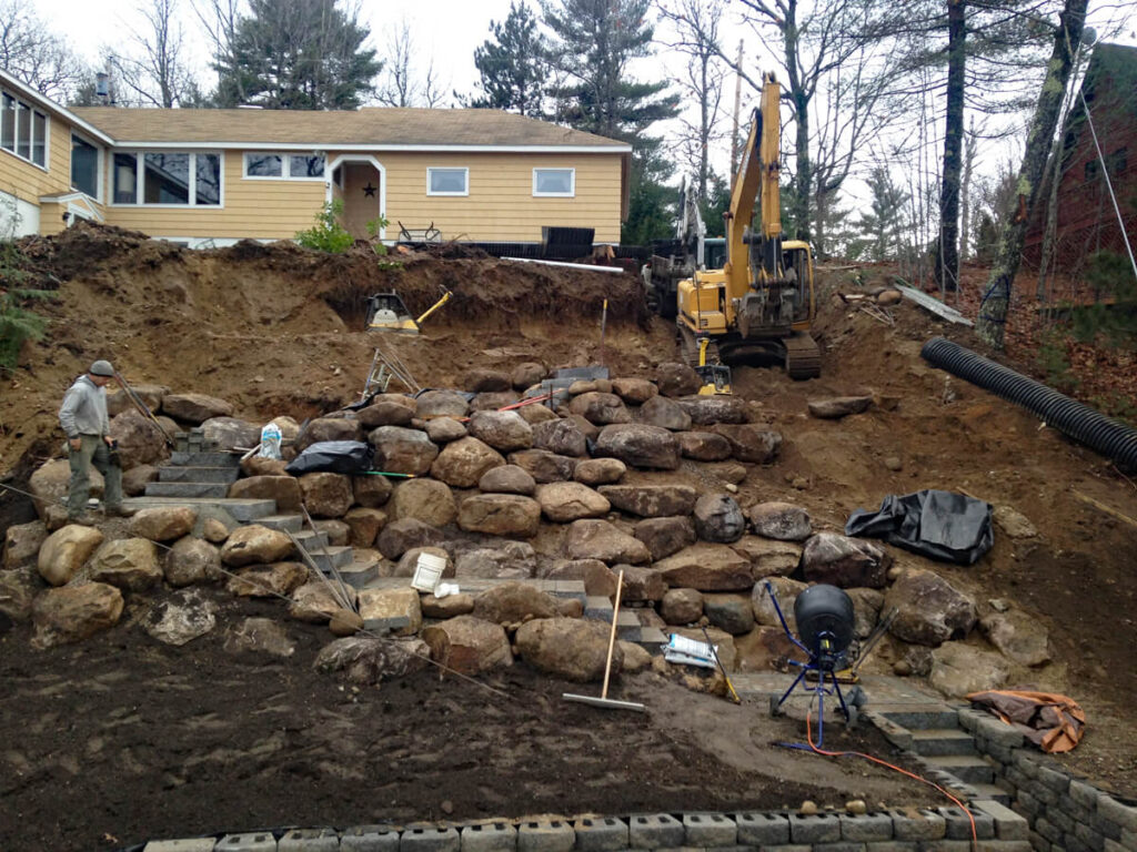 Pine River Pond Shoreline Project | Green Monster Landscapes